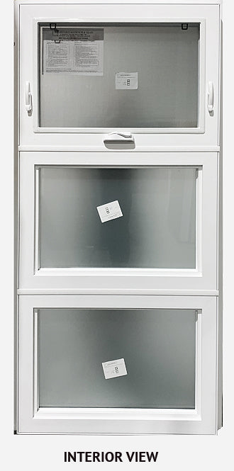 STACKED AWNING WINDOW 35 ¼" WIDE X 76" TALL-FROSTED GLASS. – Concept 76 ...